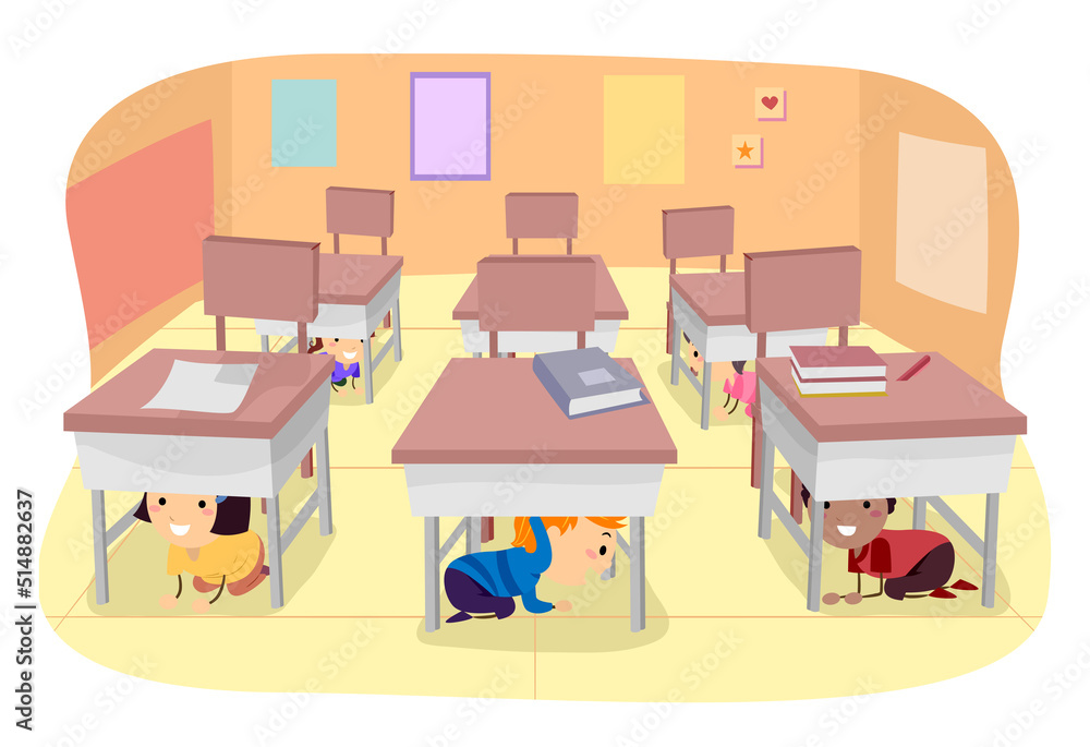Earthquake Drill Clipart