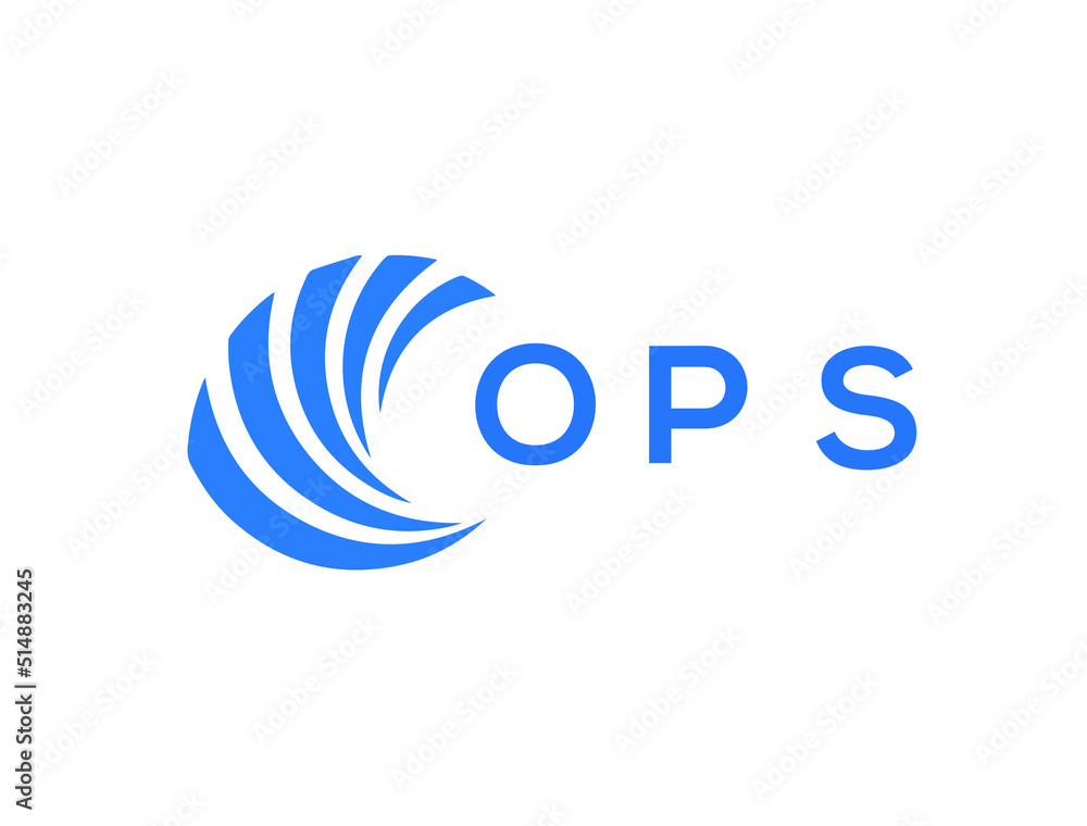 OPS Flat accounting logo design on white background. OPS creative ...