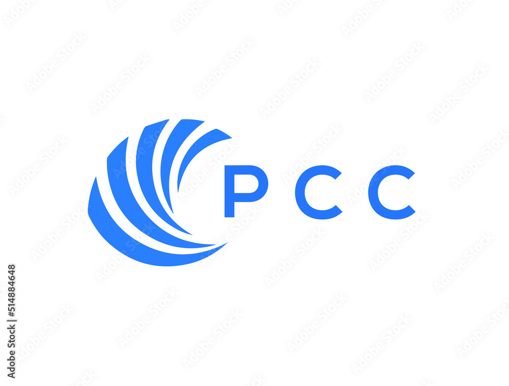 PCC Flat accounting logo design on white background. PCC creative ...
