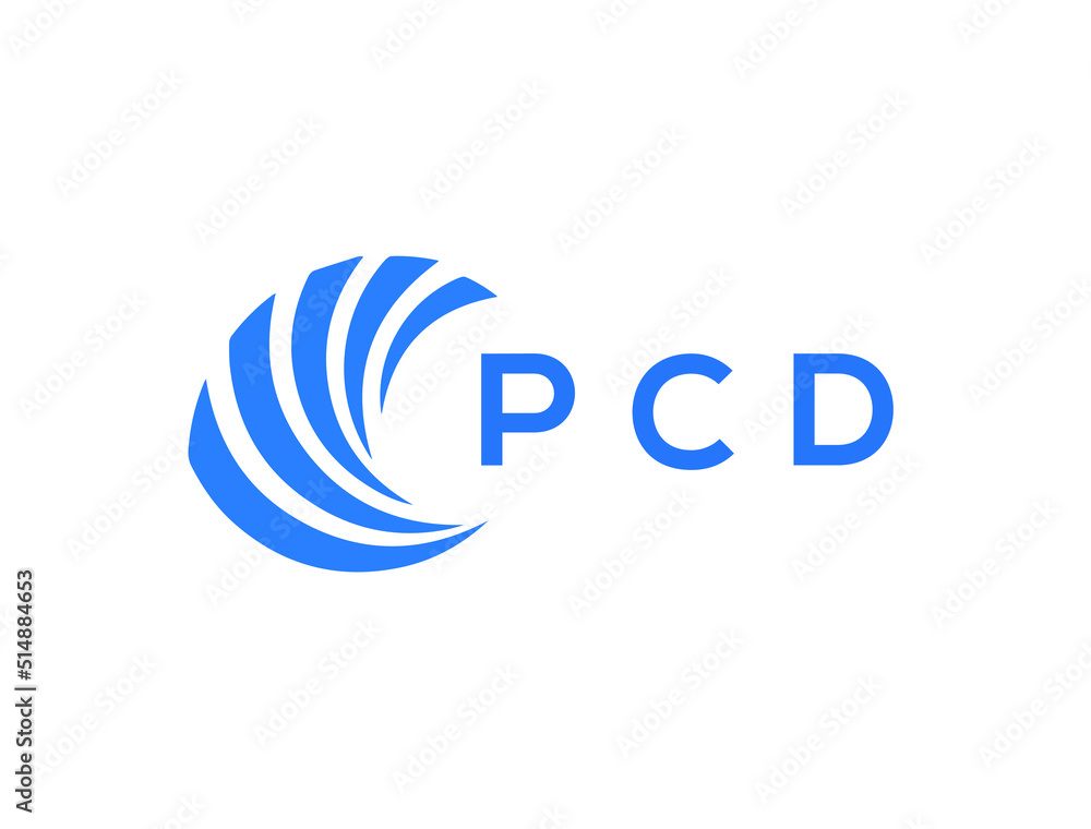 PCD Flat accounting logo design on white background. PCD creative ...