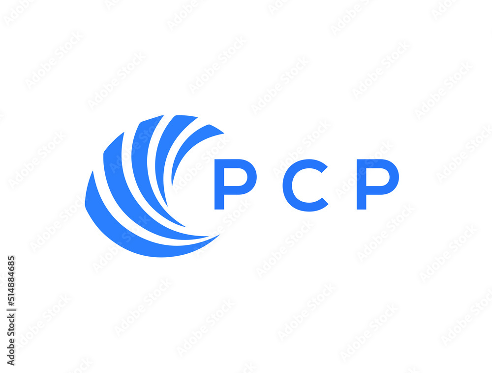 PCP Flat accounting logo design on white background. PCP creative ...