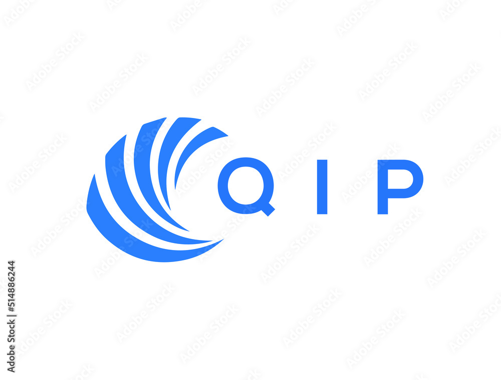 QIP Flat accounting logo design on white background. QIP creative ...