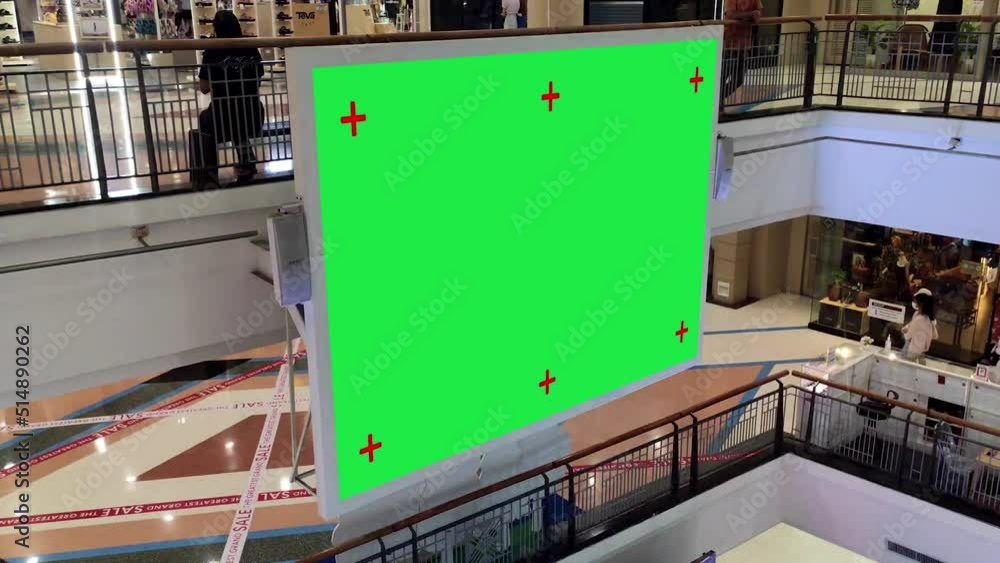 Green screen Advertising billboard for product display in shopping ...