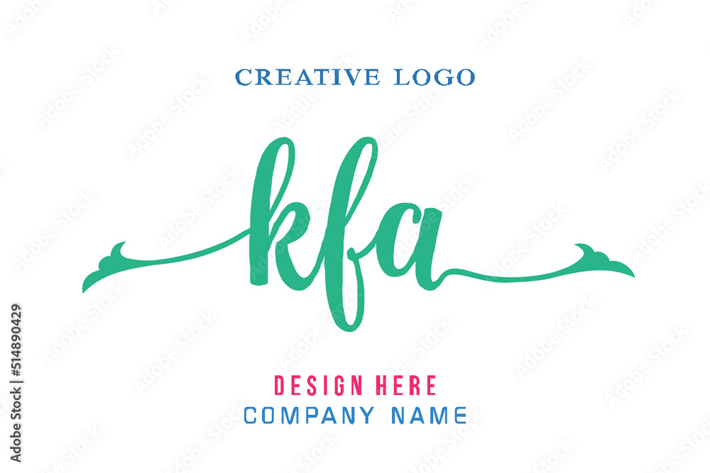 KFA lettering, perfect for company logos, offices, campuses, schools ...