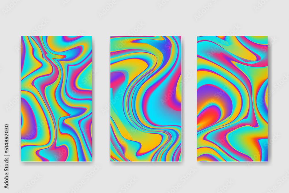 Social Media Story Layouts with gradasi colour and Marble Accents Stock ...