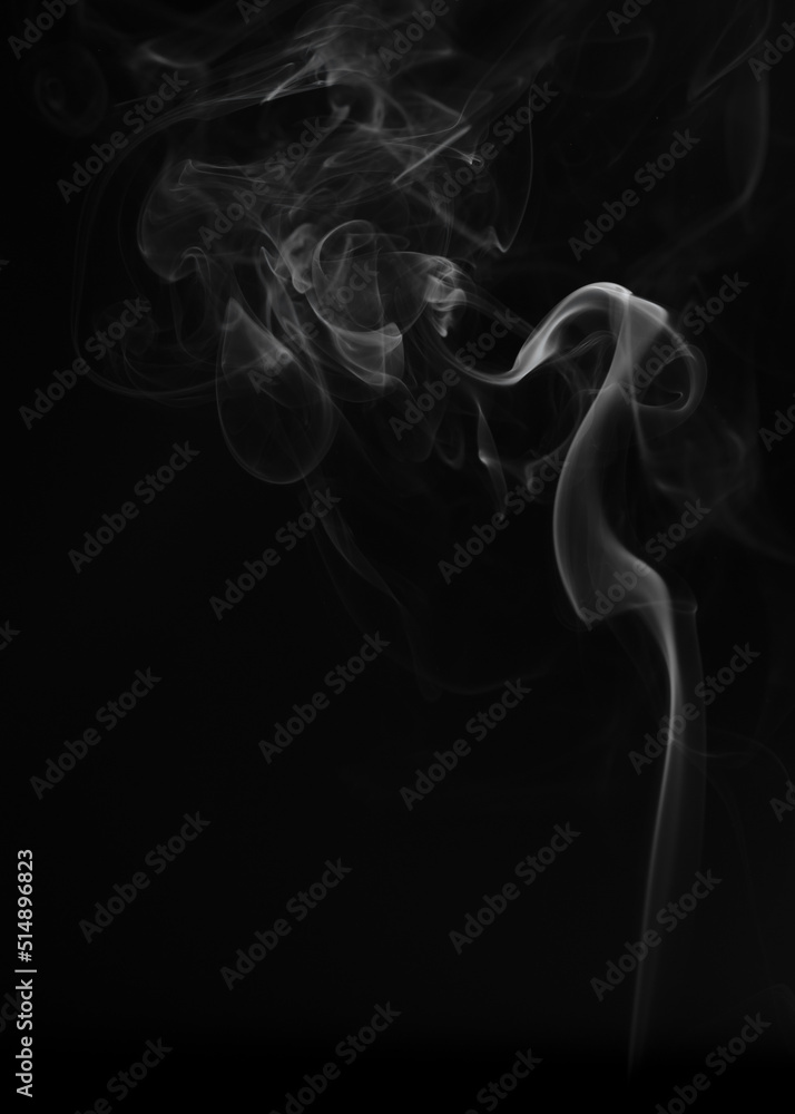 Smoke on the black background Stock Photo | Adobe Stock