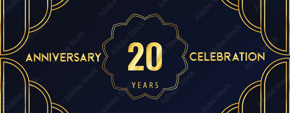 20 years anniversary celebration design template Vector. Premium design ...