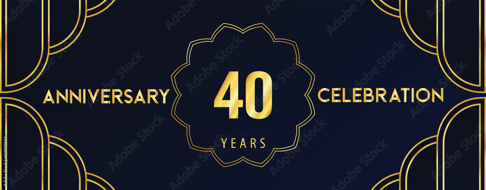 40 years anniversary celebration design template Vector. Premium design ...