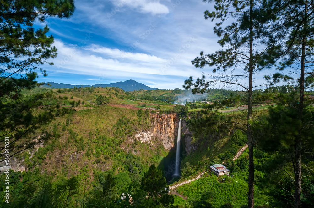 Beautifull view of Sipiso-Piso Waterfall. Sipiso-piso waterfall, is one ...
