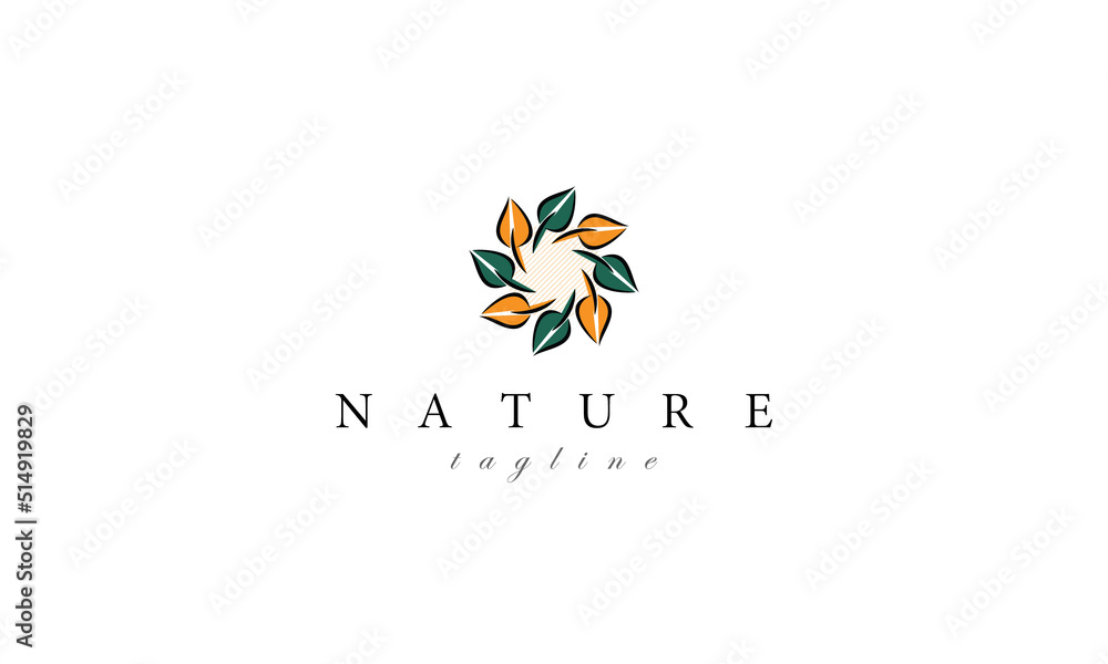Nature elements logo design concept. Agriculture, gardening, nature ...