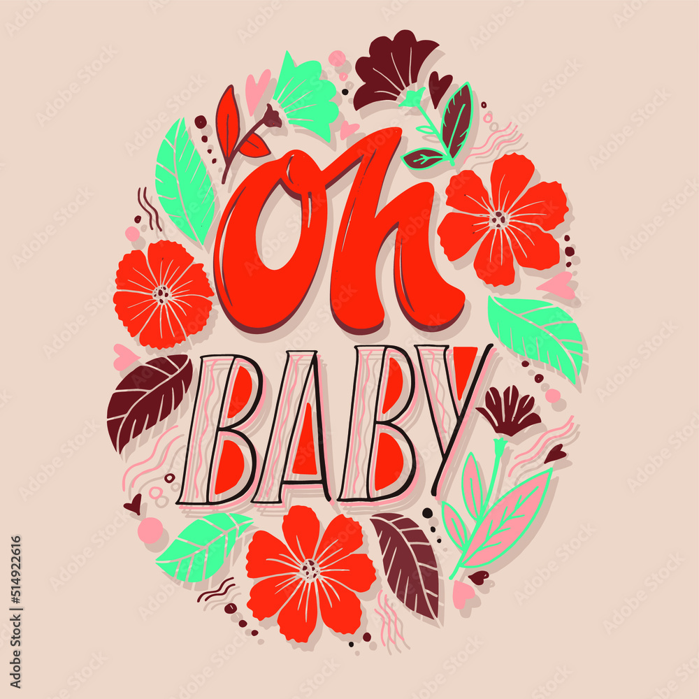 Cute hand drawn motivation lettering postcard. Lettering art for poster ...