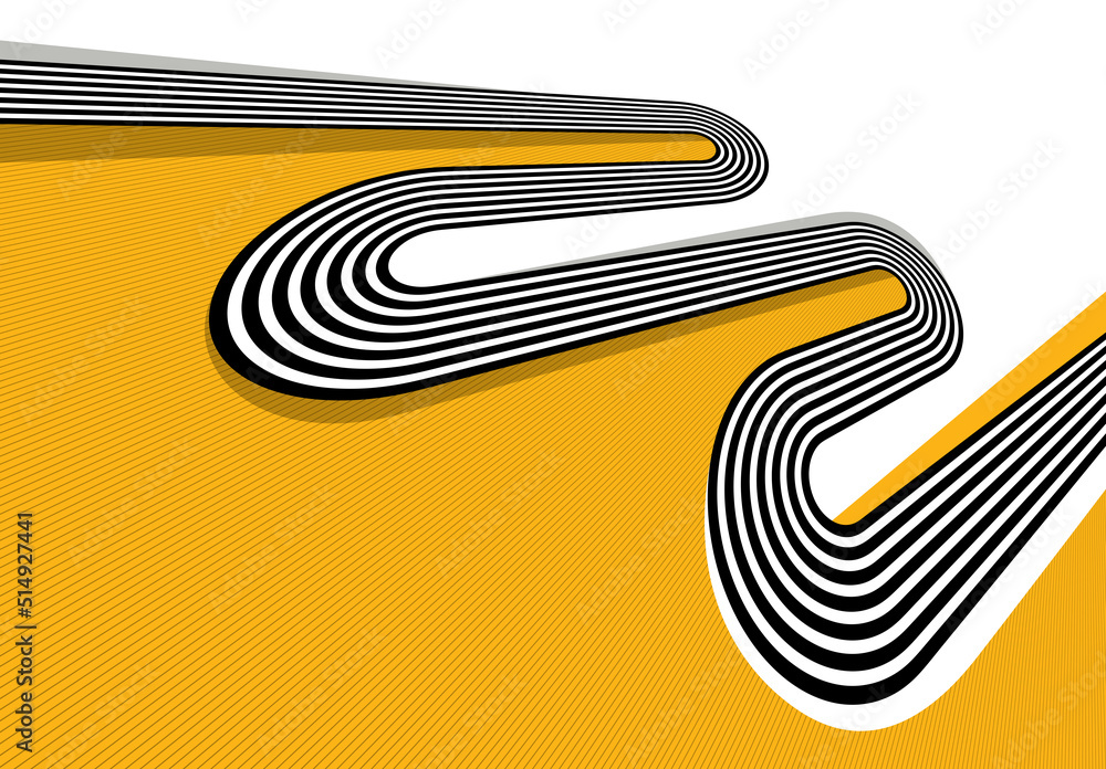 3D lines in motion vector abstract background, creative and dimensional ...