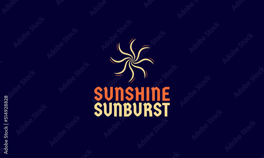 Abstract sun logo design emblem. Design for solar system, energy and ...
