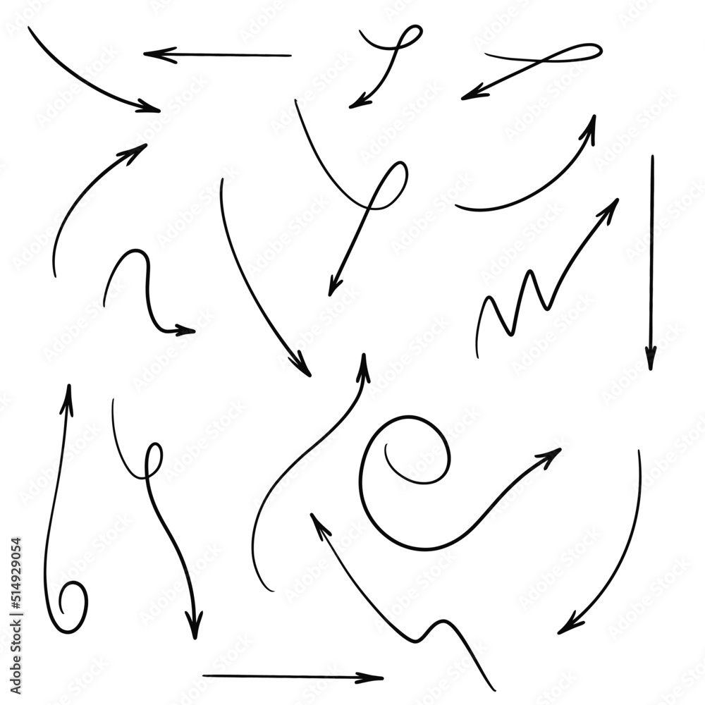 Infographic elements on isolation background. Collection of arrows ...