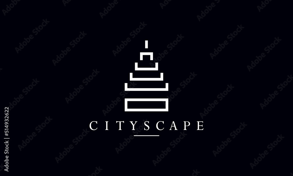 Building logo. Modern building, cityscape, architecture, construction ...