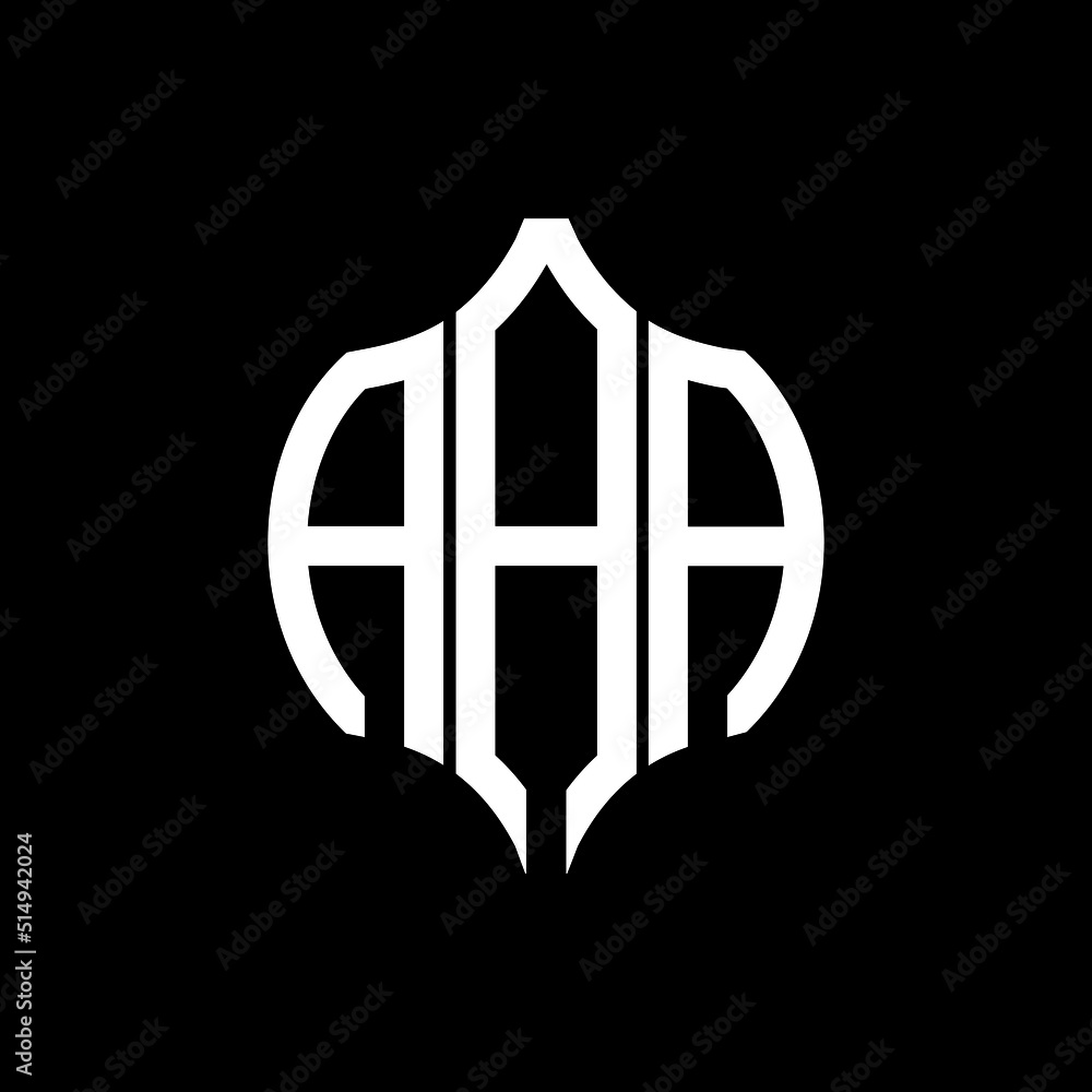 AAA letter logo. AAA best black background vector image. AAA Monogram logo design for ...