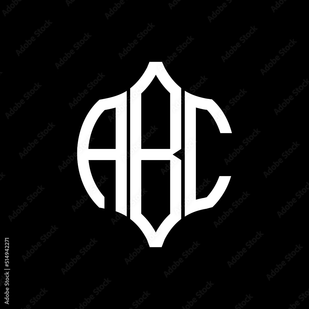 ABC letter logo. ABC best black background vector image. ABC Monogram ...