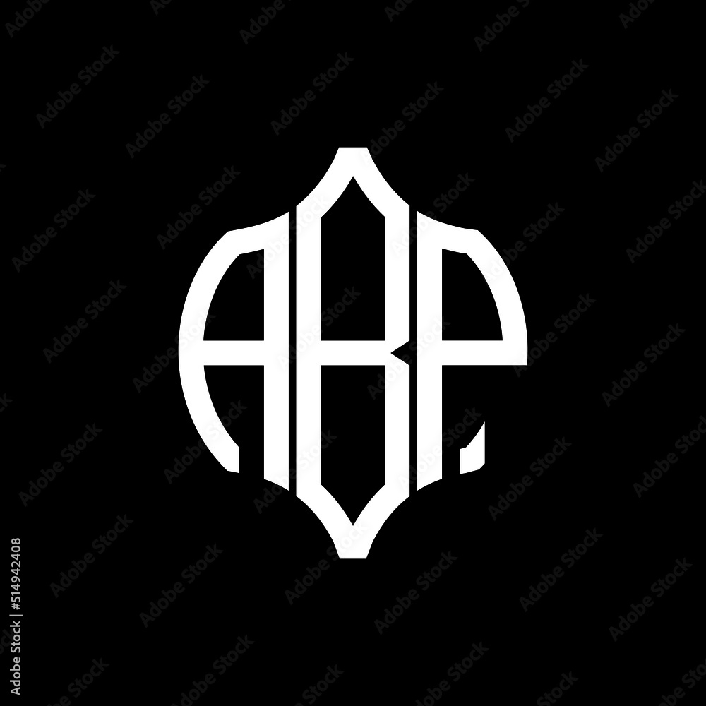 ABP letter logo. ABP best black background vector image. ABP Monogram ...