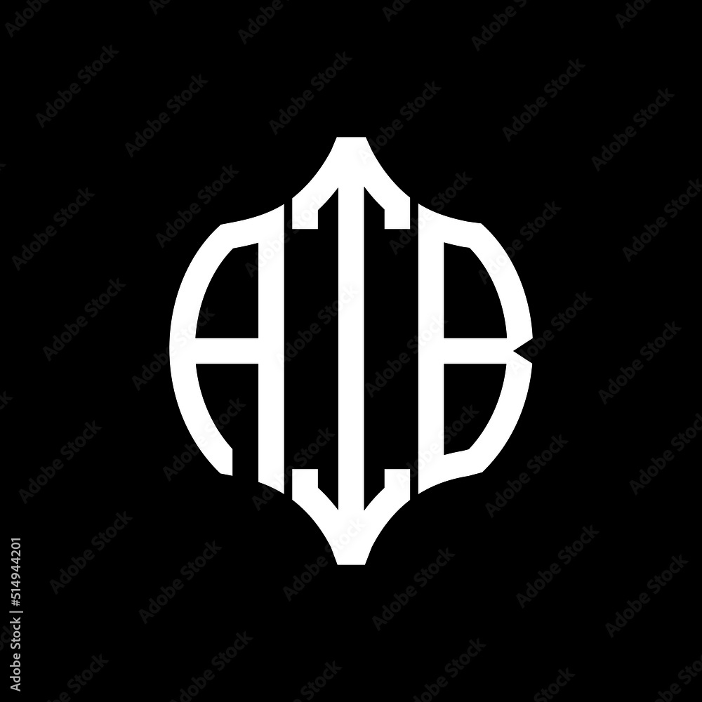 AIB letter logo. AIB best black background vector image. AIB Monogram ...