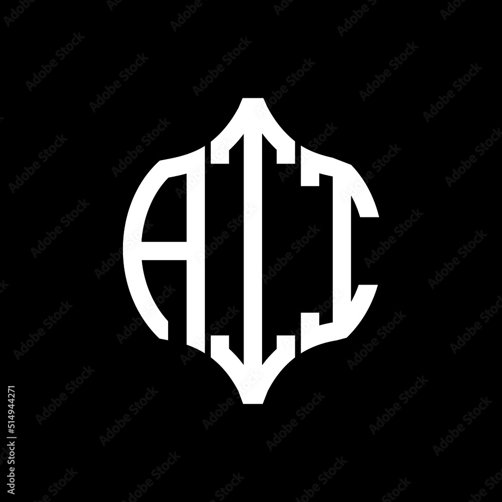 Vecteur Stock AII letter logo. AII best black background vector image ...