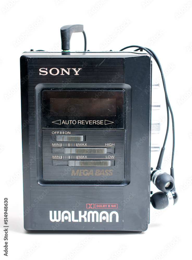 Old Sony Walkman close up, Antalya, Turkey- June 12 2022 Stock Photo ...