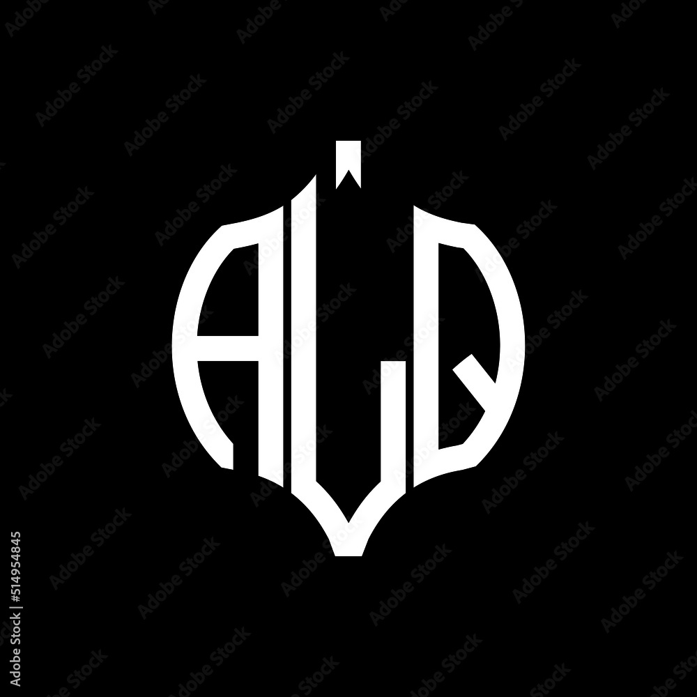ALQ letter logo. ALQ best black background vector image. ALQ Monogram ...