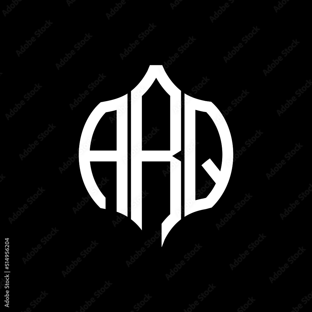 ARQ letter logo. ARQ best black ground vector image. ARQ Monogram logo ...