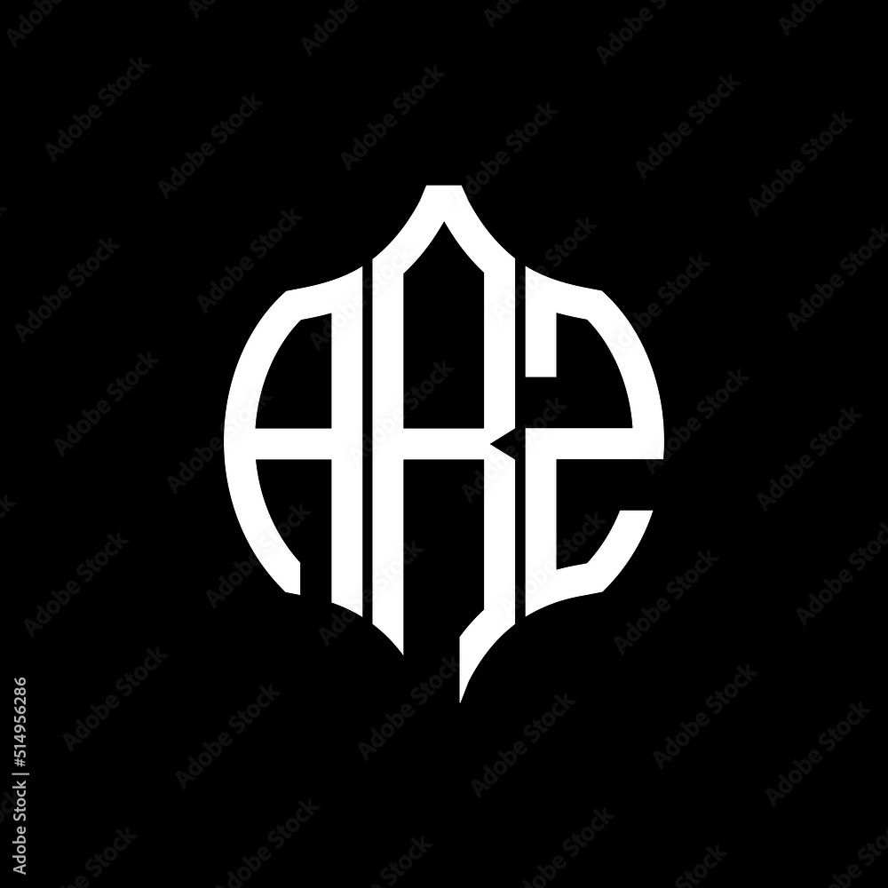 ARZ letter logo. ARZ best black ground vector image. ARZ Monogram logo ...