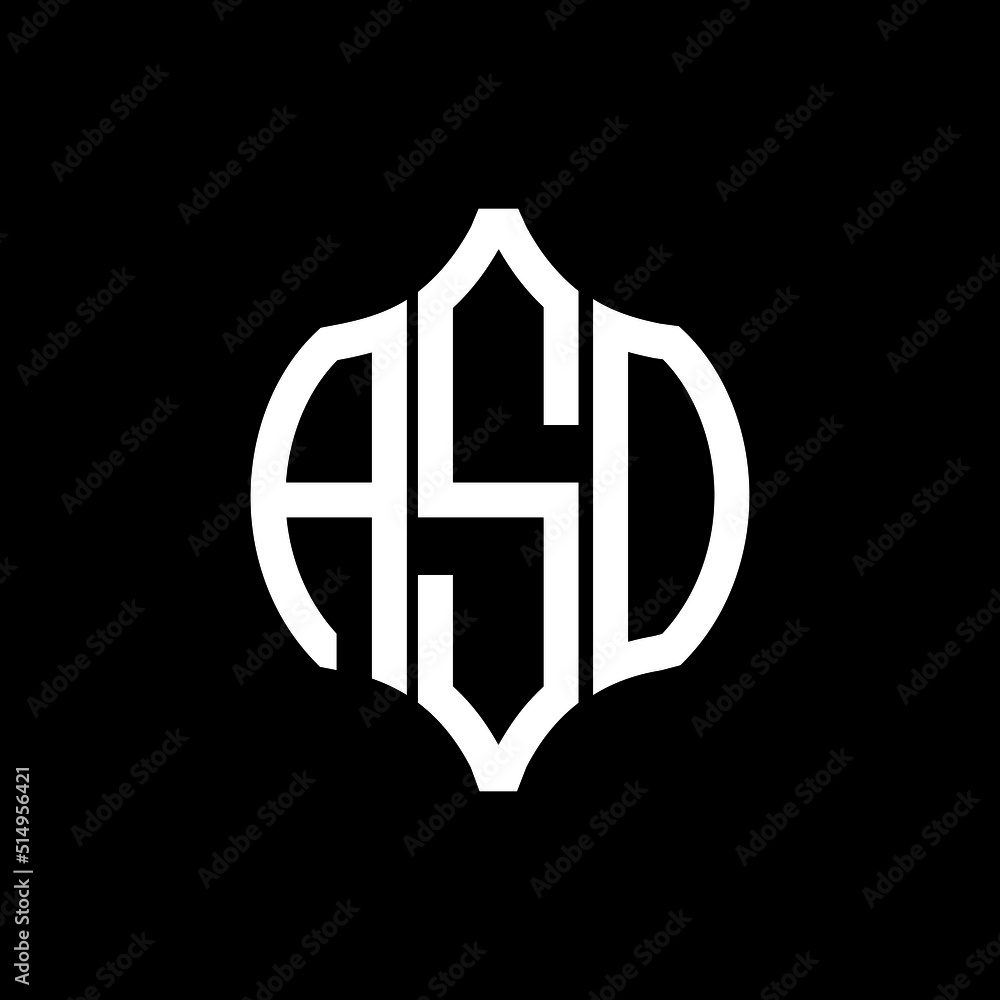 ASO letter logo. ASO best black ground vector image. ASO Monogram logo ...