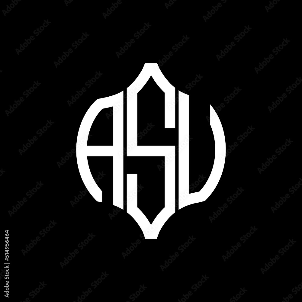 ASV letter logo. ASV best black ground vector image. ASV Monogram logo ...