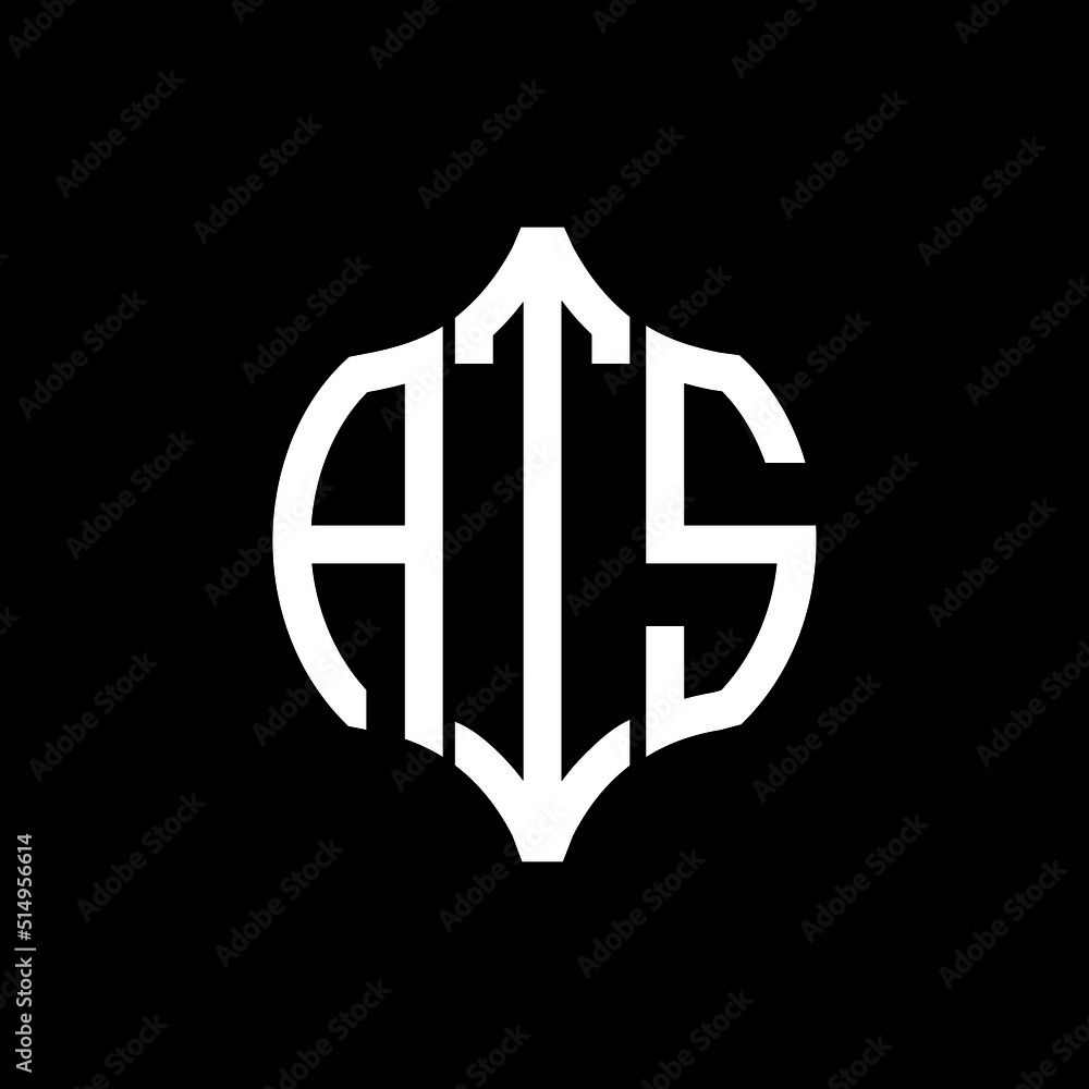 ATS letter logo. ATS best black ground vector image. ATS Monogram logo ...