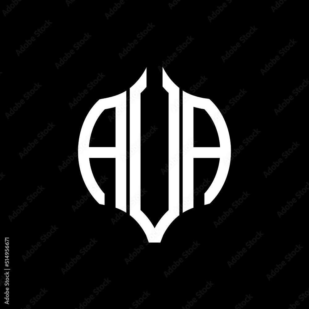 AVA letter logo. AVA best black ground vector image. AVA Monogram logo ...