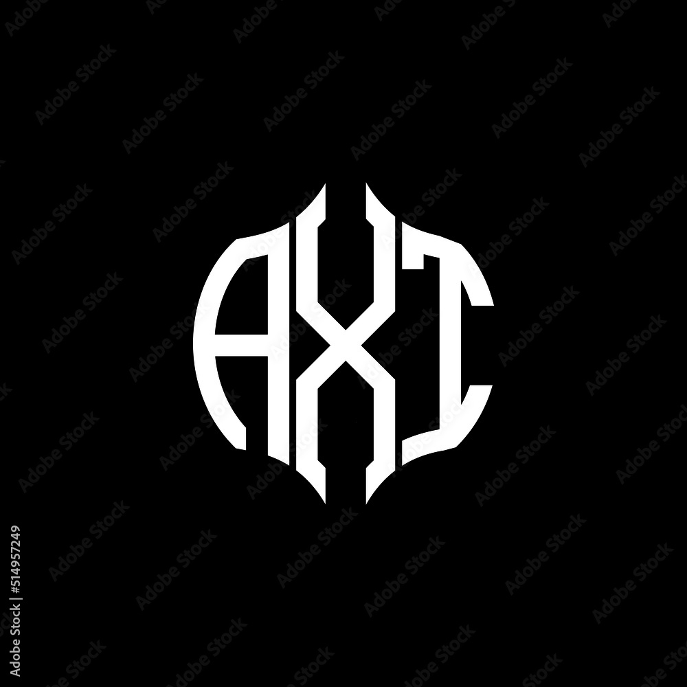 AXT letter logo. AXT best black ground vector image. AXT Monogram logo ...