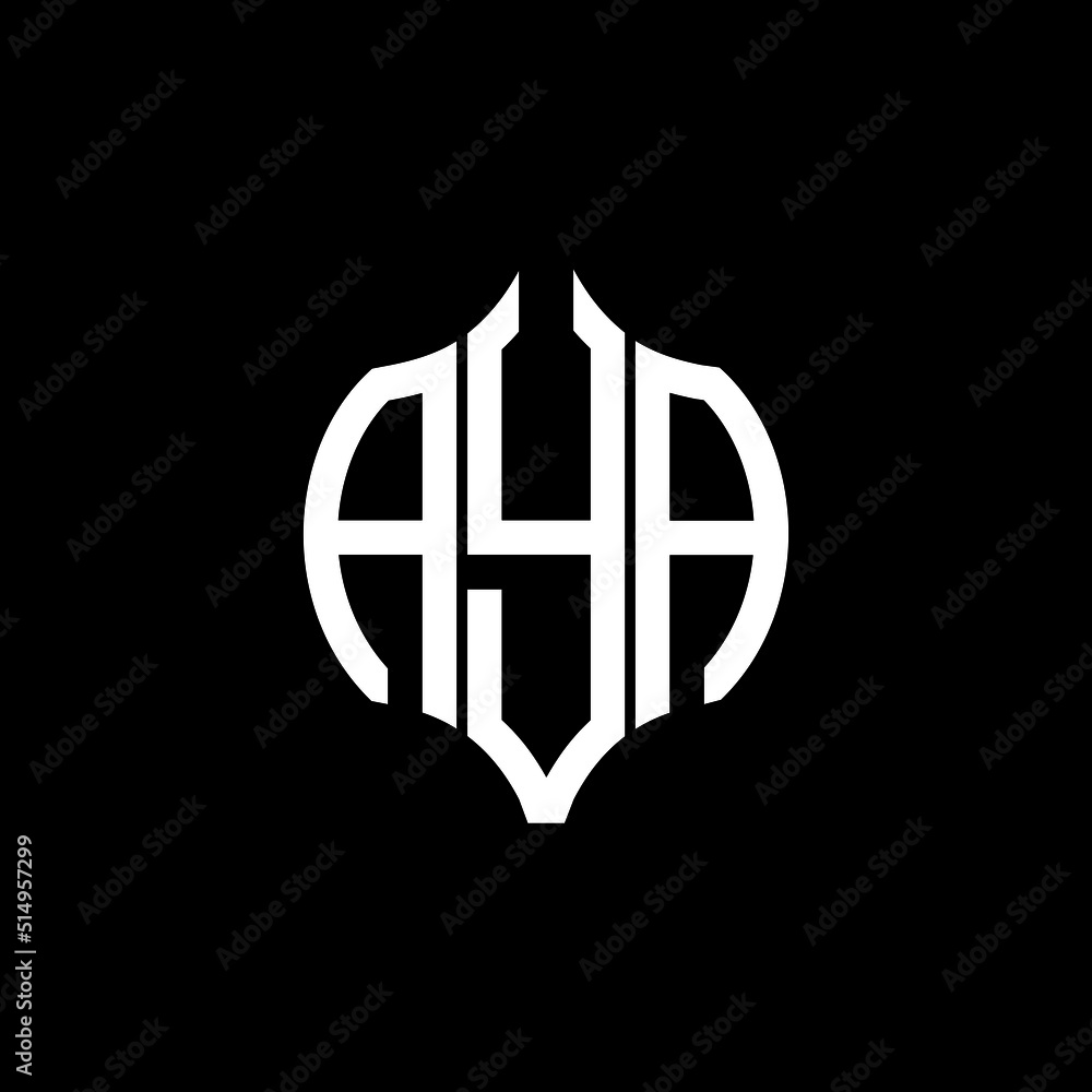 Vecteur Stock AYA letter logo. AYA best black ground vector image. AYA ...
