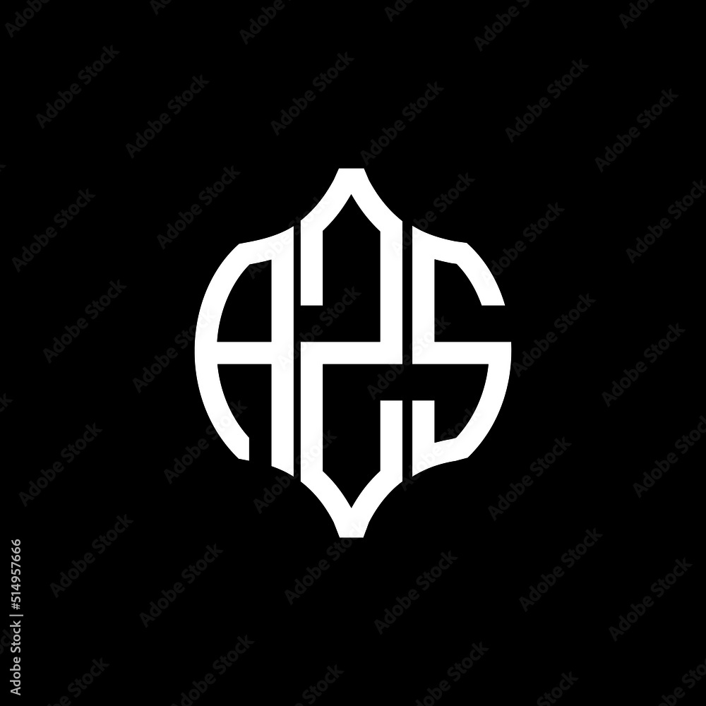 AZS letter logo. AZS best black ground vector image. AZS Monogram logo ...