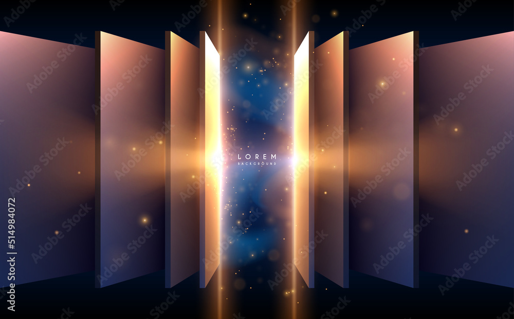 Abstract geometric shapes with light effect Stock Vector | Adobe Stock