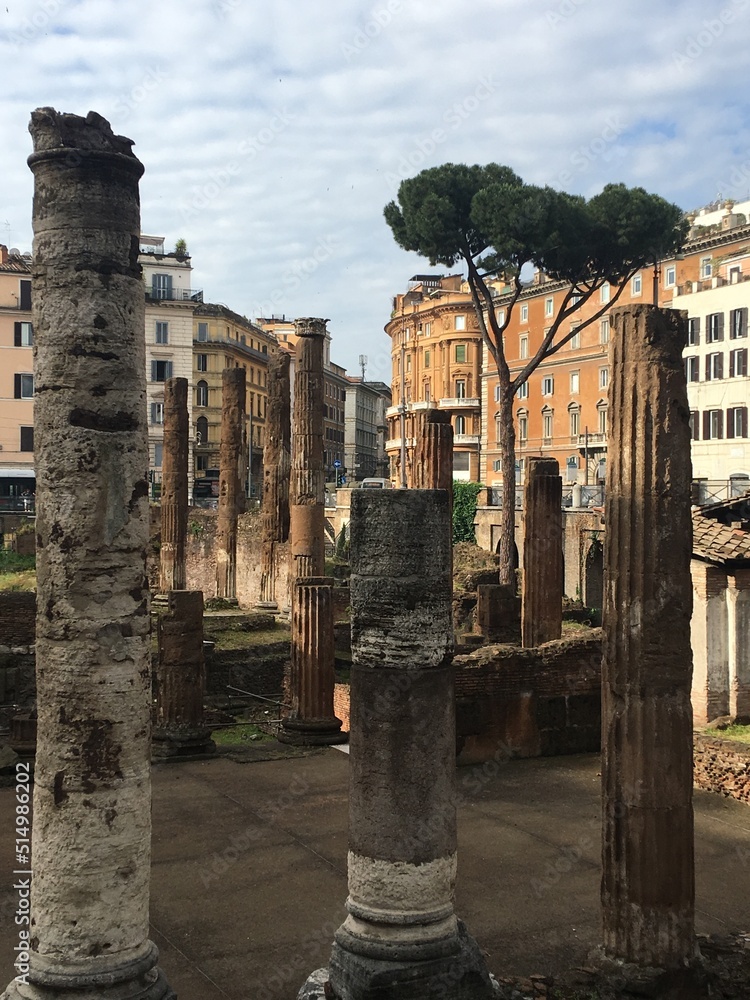 arquitectura, antiga, itália, castelo, roma, romano, velho, história ...