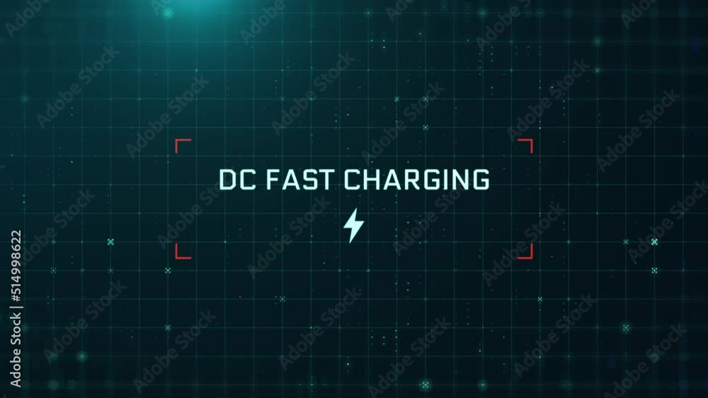 Vidéo Stock DC fast charger available display background for electric ...
