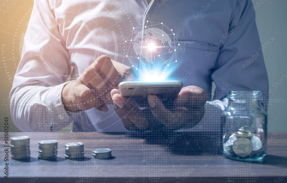 Online Banking And Internet Banking Savings Concept Stock Photo | Adobe ...