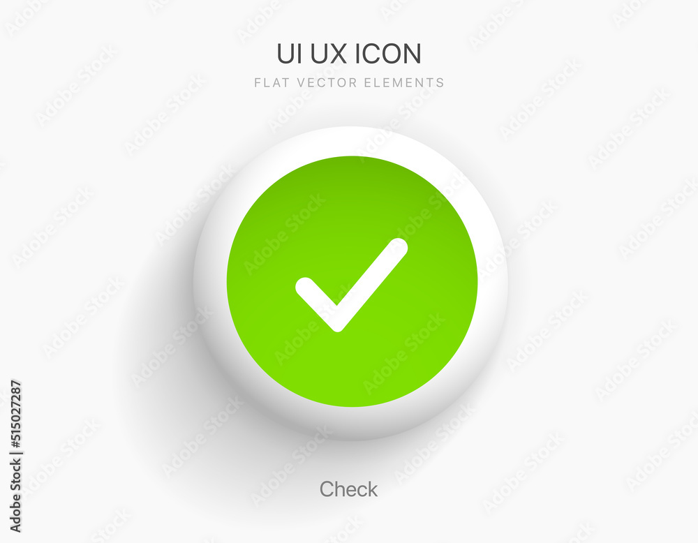 Vektorová grafika „Yes sign. Checkmark and check icon. Approval check and true icon. Set quality ...