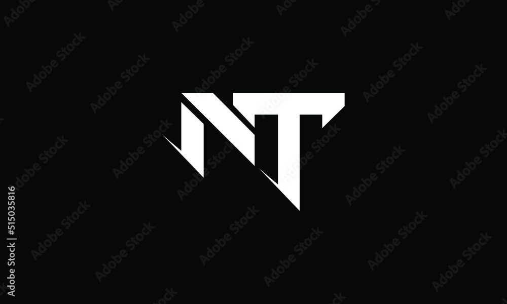 Creative letters NT or TN Logo Design Vector Template. Initial Letters ...