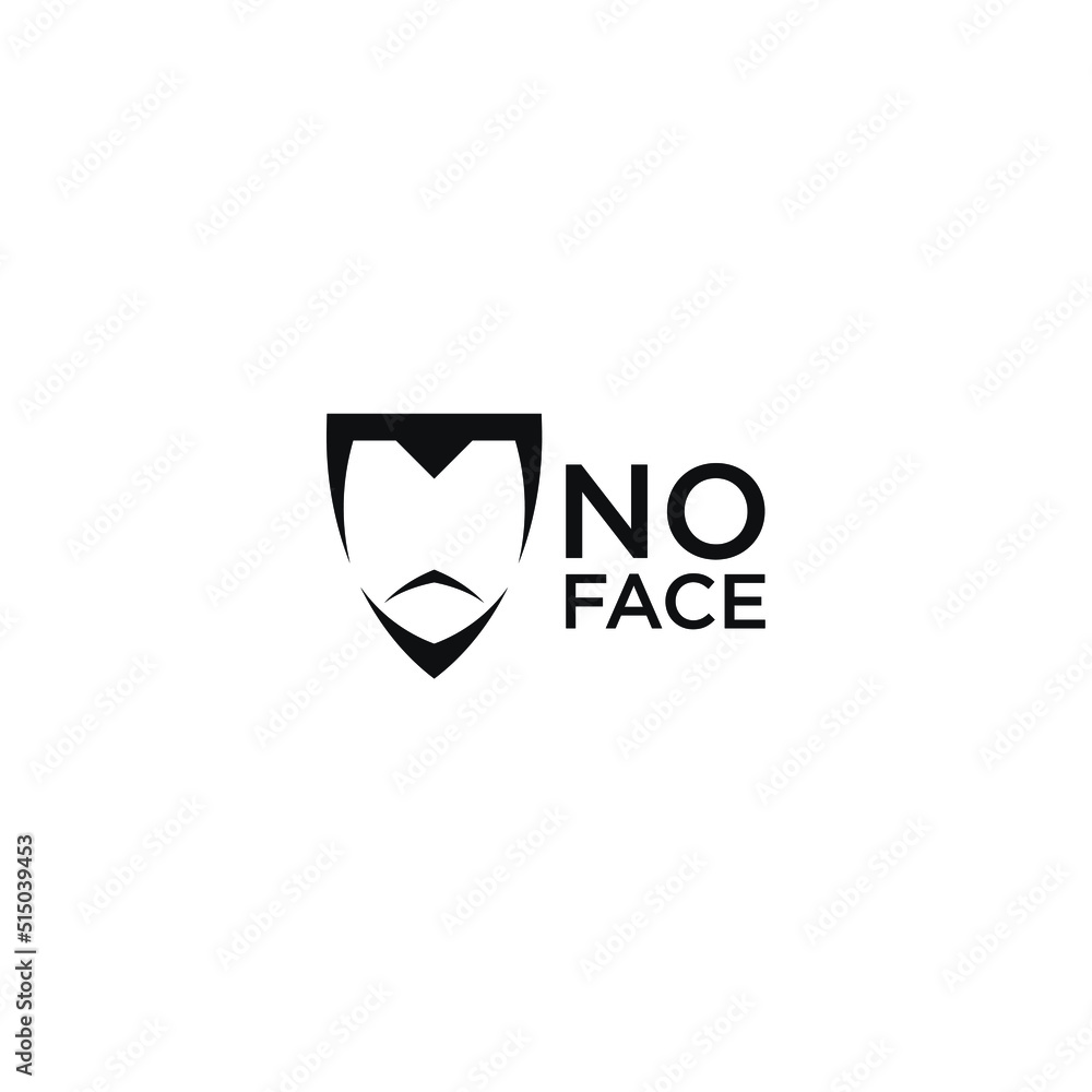 abstract face logo design vector Stock Vector | Adobe Stock