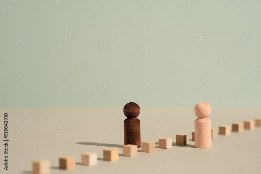 Racial diversity, inclusion and equality concept photo illustration ...