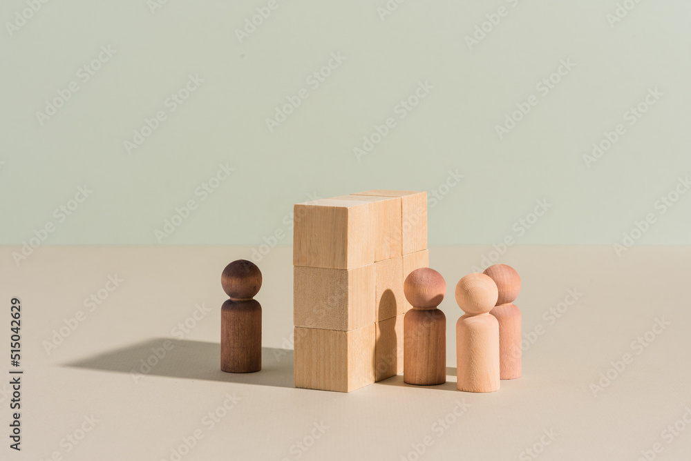 Racial barriers to diversity, inclusion and equality concept photo ...