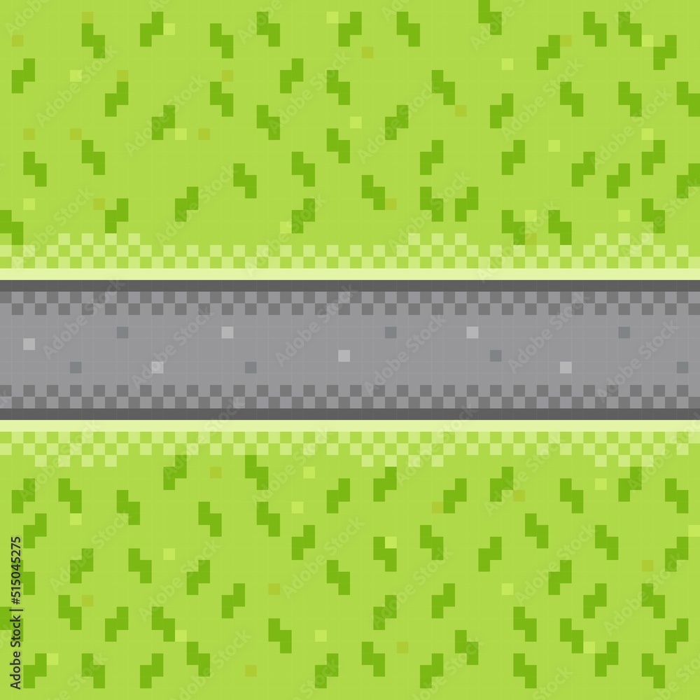 Road pixel art. Road texture. Vector picture. Stock Vector | Adobe Stock