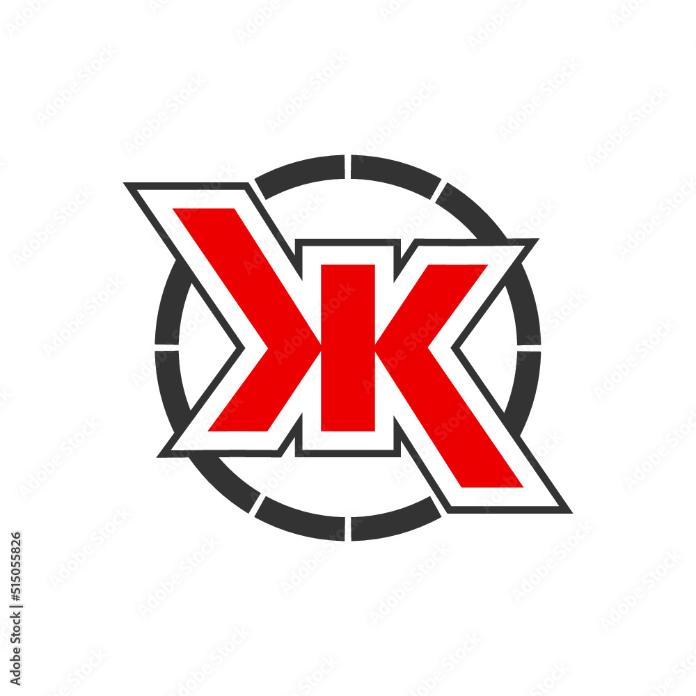 KK letter initial logo Stock Vector | Adobe Stock