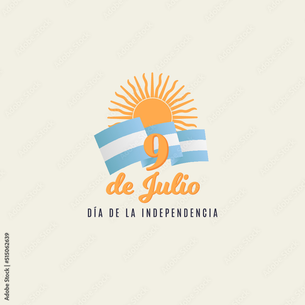 9 de Julio, día de independencia argentina. Stock Vector | Adobe Stock