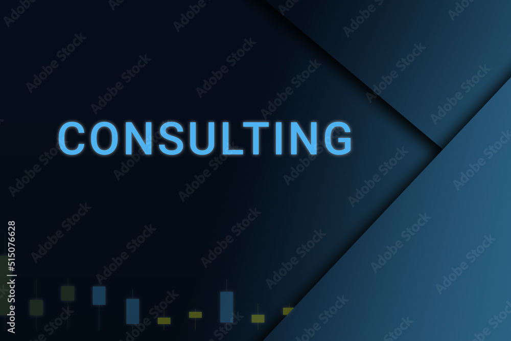 consulting background. Illustration with consulting logo. Financial ...