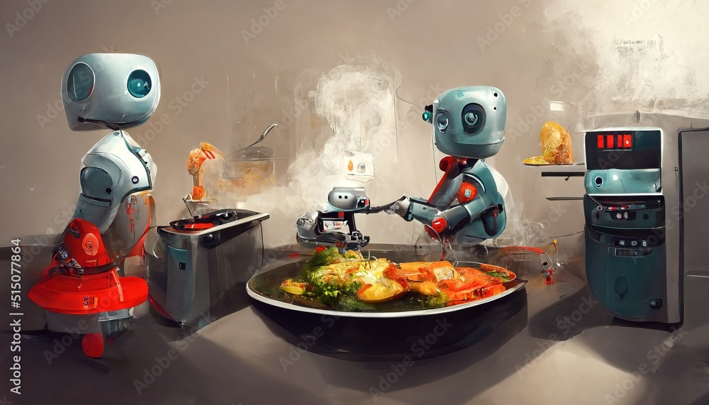 Robot chef cook using AI artificial intelligence for cooking and food ...