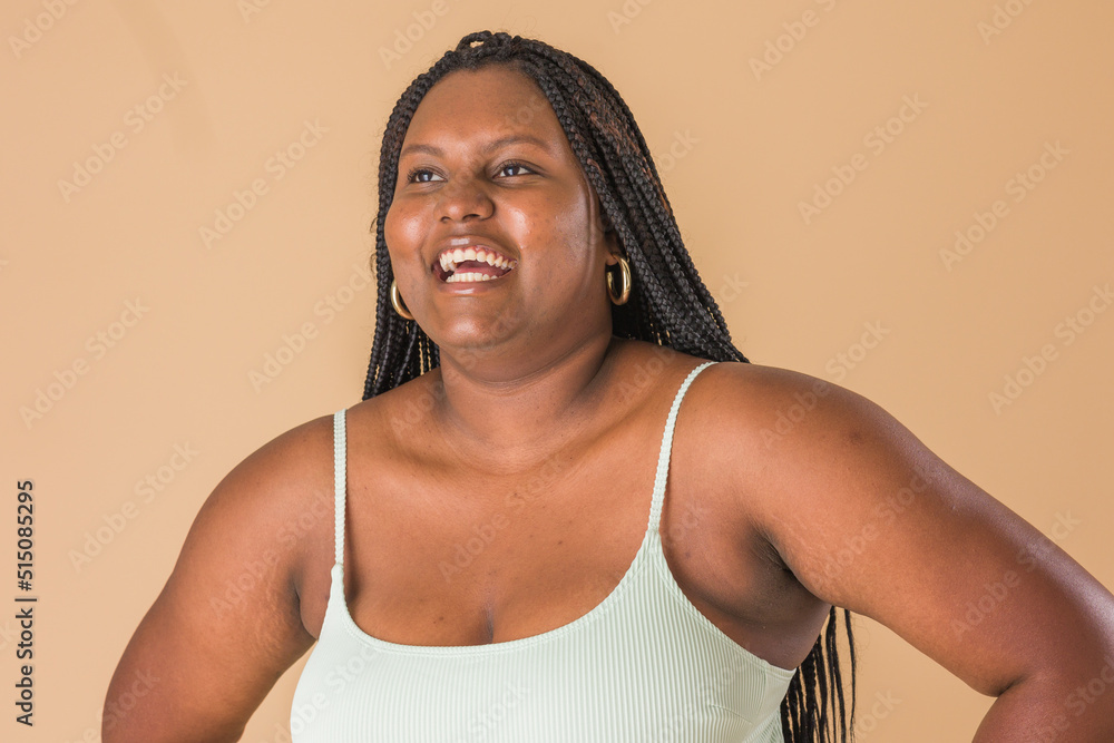 curvy plus size model. overweight body acceptance confidence. Latin ...